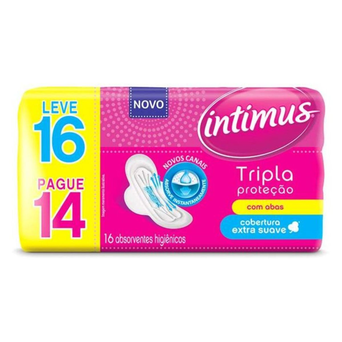 Absorvente Intimus Gel Suave 16 Unidades Com Abas na Drogaria Cristal ...
