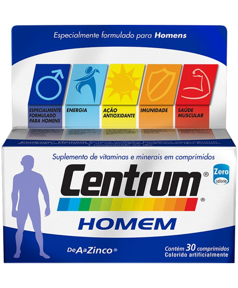 Centrum Homem 30 Comprimidos na Drogaria Cristal Online