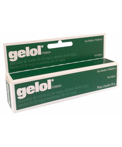 Gelol pomada 20g na Drogaria Cristal Online