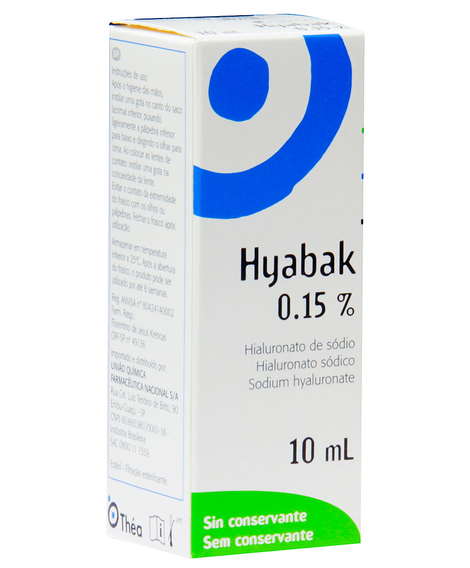 Hyabak solução oftálmica 10ml na Drogaria Cristal