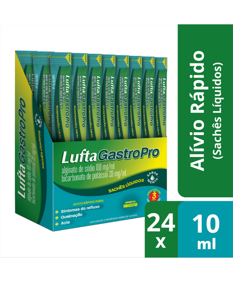 Lufta gastro pro 100mg menta sachê 10ml unidade na Drogaria Cristal