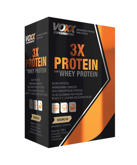 Voxx 3x Protein Po Baunilha 300g na Drogaria Cristal Online
